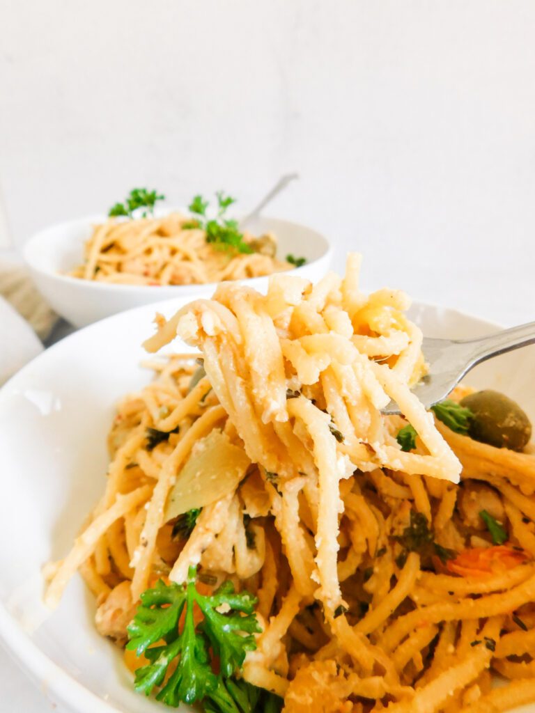One-Pot Creamy Hummus Pasta - Supermom Eats