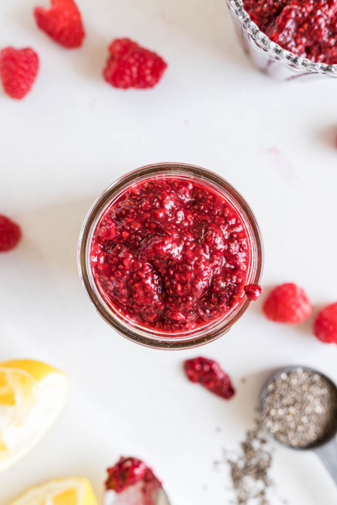 5-Minute Raspberry Chia Seed Jam - Supermom Eats